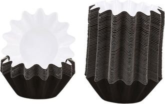 PartyKindom 150 Stück Hochtemperaturbeständige Papier Muffin Cups für Kuchen und Desserts für Partys Hochzeiten Cafés und Bäckereien Lebensmittelechtes Material S