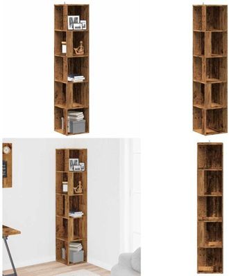 vidaXL Eckregal Altholz-Optik 33x33x165 cm Holzwerkstoff - Vidaxl
