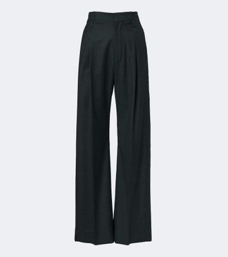 Victoria Beckham Weite Hose Ethel aus Schurwolle