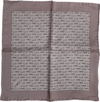 Dolce & Gabbana Mens Brown Sea Horse Silk Square Foulard Scarf