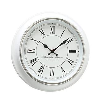 Boltze Yella 3453100 Horloge analogique avec Chiffres Romains Diam&egrave;tre 40 cm, Blanc
