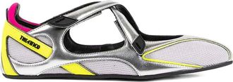 The Attico Floor 01 holographic ballet flats - Silber