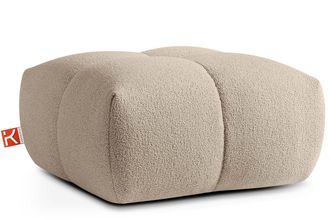 Konsimo Modernes Sitzer Sofa VENA - Stylisches Japandi Couch, Boucl&eacute;-Stoff, Komfortabel & Ergonomisch - Wohnzimmer Couch Design, Premiumqualit&auml;t aus EU. (beig