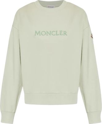 Moncler sweat &agrave; logo brod&eacute; - Tons neutres