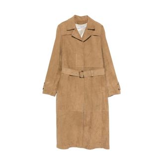 Golden Goose Femme, Manteaux, Beige, Taille: 46 FR Trench-coat ceintur&eacute;