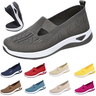 Generic Slip On Sneakers pour femme, chaussures d&eacute;t&eacute; confortables, orthop&eacute;diques, chaussures de marche d&eacute;t&eacute;, chaussures de marche l&eacute;g&egrave;res, respirantes, chauss