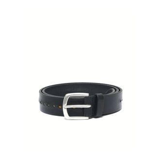 Orciani Schwarzer Lederg&uuml;rtel mit Stoffdetails - - Accessories - Herren - Schwarzk - 105 CM