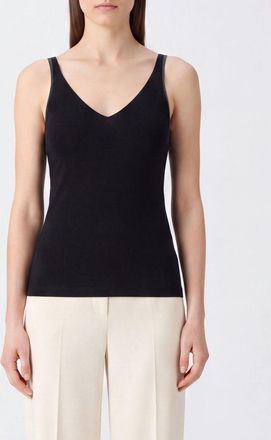 Brunello Cucinelli Slim Fit Camisole-Top aus Stretch-Baumwolle mit Monili