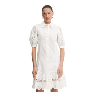 Liu Jo Besticktes Hemdblusenkleid - - Dresses - Damen - Wei&szlig; - XS