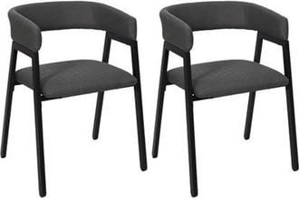 The Home Deco Factory HD0466, Set mit 2 modernen grauen Designer-Sesseln, optimaler Komfort, vielseitig für Wohnzimmer oder Terrasse, pflegeleicht, schnelle Montage - Größe