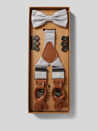 Prince Bowtie Fliege mit Hosentr&auml;gern im Set aus reiner Seide