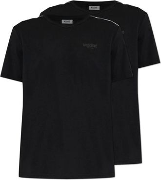 Moschino Homme, Tops, Noir, Taille: 2XL T-Chemises