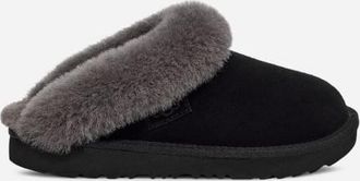 UGG Clette Hausschuh f&uuml;r Kinder in Black, Gr&ouml;&szlig;e Schaffell