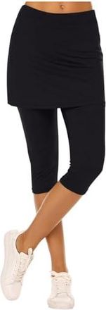 Generic Leggings Femme 3/4 Taille Haute Grande Taille Coton Pantalon De Jogging &Eacute;lastique Respirant Habill&eacute; Pantacourt Uni Couleur Confortable Pantalons Gym C