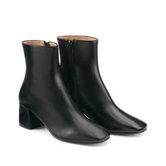 La Redoute Collections Boots À Talon En Cuir Signature Marguerite