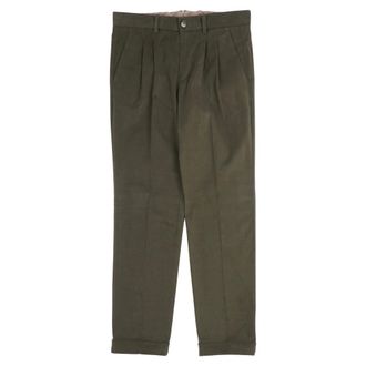 Herno Homme, Pantalons, Vert, Taille: S Pantalon en Velours de Coton Stretch