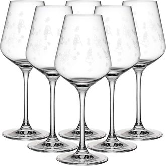 Villeroy & Boch Toys Delight Weißweinglas Set 6-teilig, Spülmaschinenfest, Weihnachten, Gläser, Weingläser, Trinkgeschirr, Kristallglas
