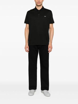 Paul & Shark Logo-Embroidered Cotton Polo - Black