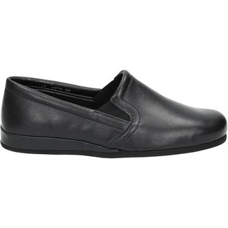 Rohde Herren Hausschuhe Schwarz Leder Gummisohle - - Shoes - Herren - Schwarzk - 43 EU