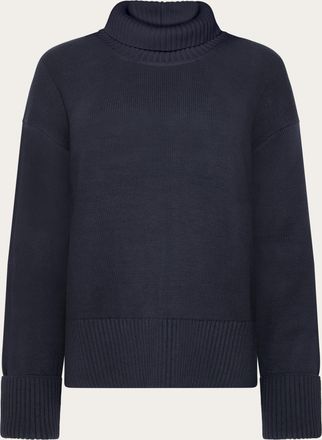 Knowledge Cotton Apparel Damen vegan Pullover Damen Rundhalsausschnitt Night Sky Navy