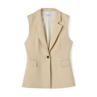 Motivi Weste aus garngef&auml;rbtem Streifenstoff - - Suits - Damen - Beige - XL