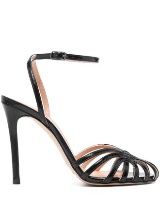 The Seller sandales en cuir 100 mm - Noir