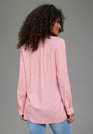 Kangaroos Longbluse Langarmbluse, figurumspielende Passform, Rundhalsausschnitt