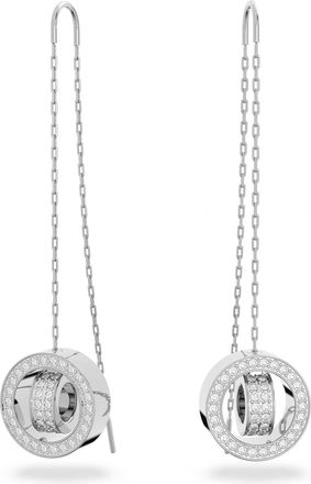 Swarovski Hollow Drop-Ohrhänger, Roségoldene Ohrringe mit Strahlenden Pavé-Kristallen