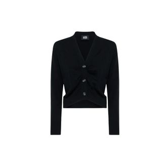 Alpha Studio Cardigan M/L Rasato - - Knitwear - Damen - Schwarzk - M