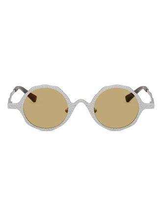 Emporio Armani lunettes de soleil &agrave; monture ronde - Argent