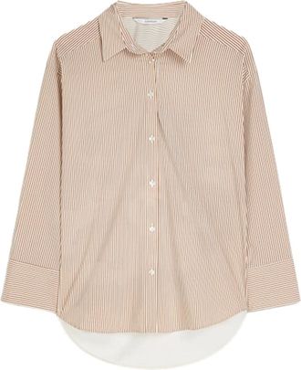 Summum Femme, Blouses et Chemises, Brun, Taille: 42 FR Blouse Big Flower Viscose