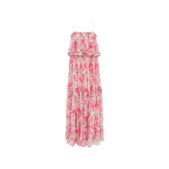 Chlo&eacute; Langes Kleid mit d&uuml;nnen Tr&auml;gern aus Seidenmousseline - - Dresses - Damen - Mehrfarbig - XS