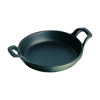 Staub Plat Empilable en Fonte, Rond, Ø 16 cm, 0,40 L, Noir Mat