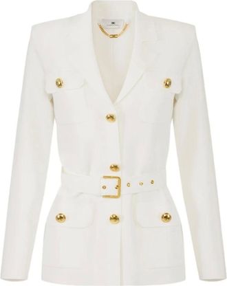 Elisabetta Franchi Femme, Vestes, Beige, Taille: 34 FR Elisabetta Franchi Sweaters Ivoire