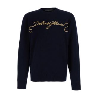 Dolce & Gabbana Rundhals-T-Shirt - - Knitwear - Herren - Blau - XL