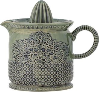 Bloomingville Liselu Zitronensaftpresse, Gr&uuml;n, Steingut, L17,5xH15,5xW12 cm - Effektives Pressen von Zitrusfr&uuml;chten mit reaktiver Glasur