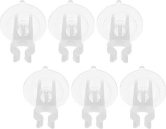 BESPORTBLE 6 St&uuml;ck PVC Kerzenhalterklemmen Mit Extra Starkem Saugnapf Fensterkerzenhalter F&uuml;r Glatte Oberfl&auml;chen Flammenlose Led Kerzen Zubeh&ouml;r Langlebig Und Sta