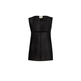 Khaite Geripptes- &auml;rmelloses Top - - Tops - Damen - Schwarzk - S