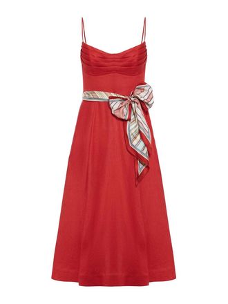 Zimmermann Robe Au Genou - Rouge