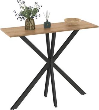 IDMarket Console Alix Pied araignée Bois et Noir