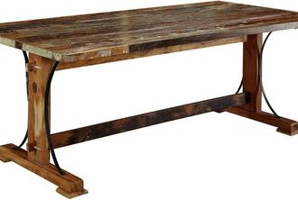 Massivmoebel24 Esstisch Altholz 240x100x76 mehrfarbig lackiert NATURE OF SPIRIT 14