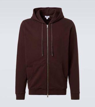 Sunspel Kapuzenjacke Loopback aus Baumwolle