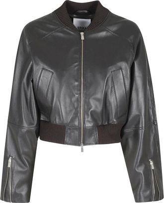 Erika Cavallini Semi Couture Femme, Vestes, Brun, Taille: 36 FR Veste Bomber Omar