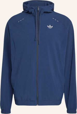 adidas Originals Adidas Originals Tech Trefoil Essentials Originals Jacke, Kapuze, Durchgehender Reissverschluss blau