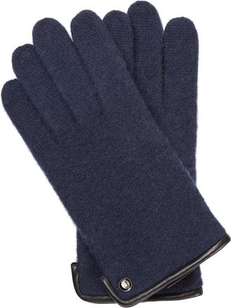 Roeckl Walkhandschuhe aus Schurwolle mit Lederpaspel-B&uuml;ndchen in