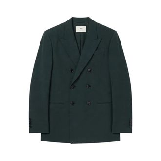 Ami Leichte 6-Knopf-Jacke aus Wolltwill - - Jackets - Herren - Gr&uuml;n - M