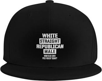 Generic Homme Blanc H&eacute;t&eacute;rosexuel R&eacute;publicain Unisexe Strapback Cap Snapback Snapback Chapeau Respirant Casquette Hip Hop pour Camping Sport Hip Pop