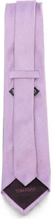 Tom Ford Silk Diagonal-Stripe Necktie - Purple