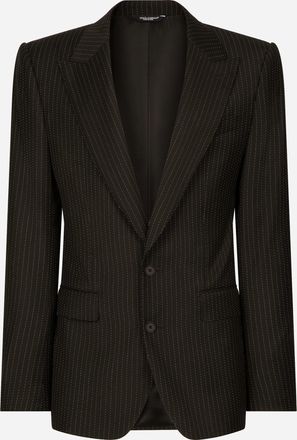 Dolce & Gabbana Einreihige Nadelstreifenjacke Sicilia Aus Wolle - Mann Anzüge Und Blazer n/d 52