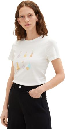 Tom Tailor Damen Sommer T-Shirt aus Baumwolle